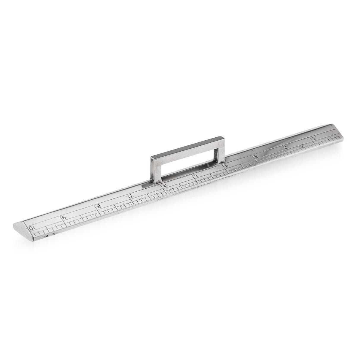 Antique British Silver Weighted Ruler by John Gloag Murdoch, 1910 for ...