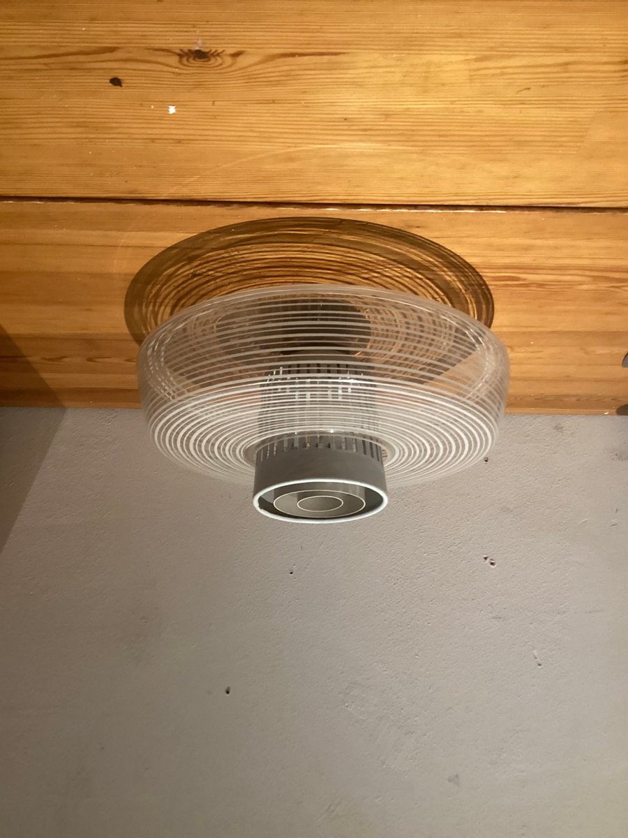 Dutch Ceiling Light in Glass for sale at Pamono