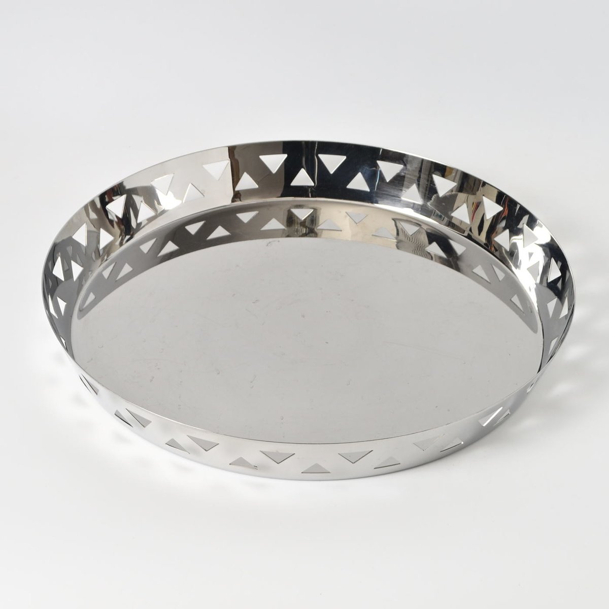 Large Triangle Pattern Stainless Steel Tray by King-Kong for Alessi for ...