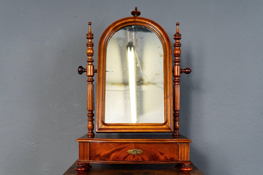 Vintage Mirror Psyche Chest of Drawers for sale at Pamono