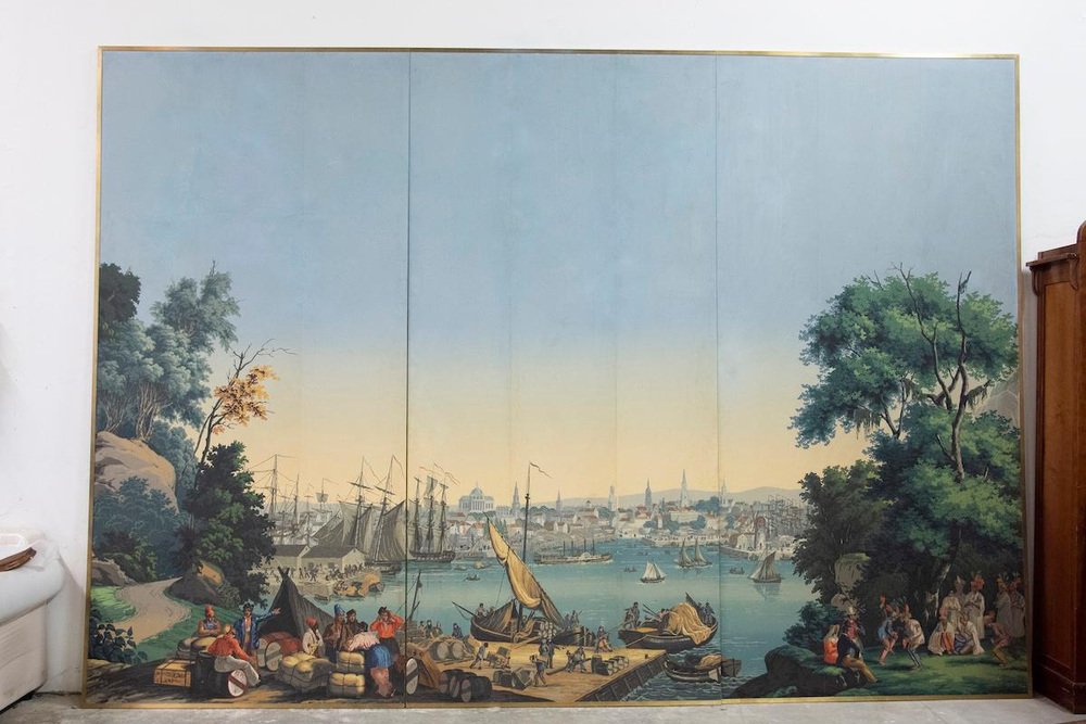 Nach Zuber Et Cie, 1797 Port of Boston from Views of North America ...
