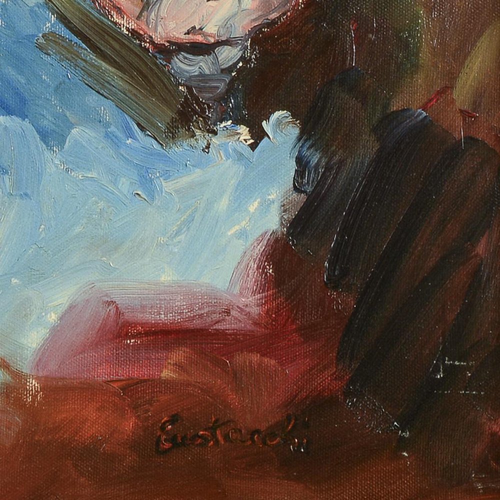 Carlo Eustacchi, Desperation Pain Death Fear, 20th Century, Oil ...