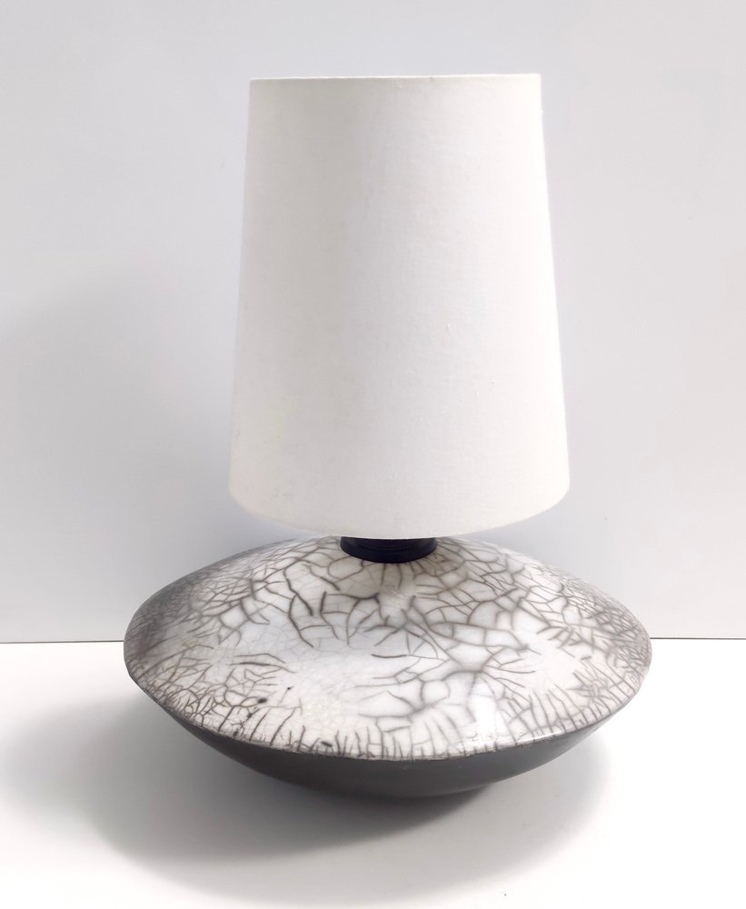 Italian Raku Ceramic Table Lamp, 1980s for sale at Pamono