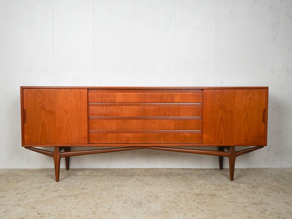 Teak Sideboard by Knud Nielsen for Losning Møbelfabrik, 1960s for sale ...