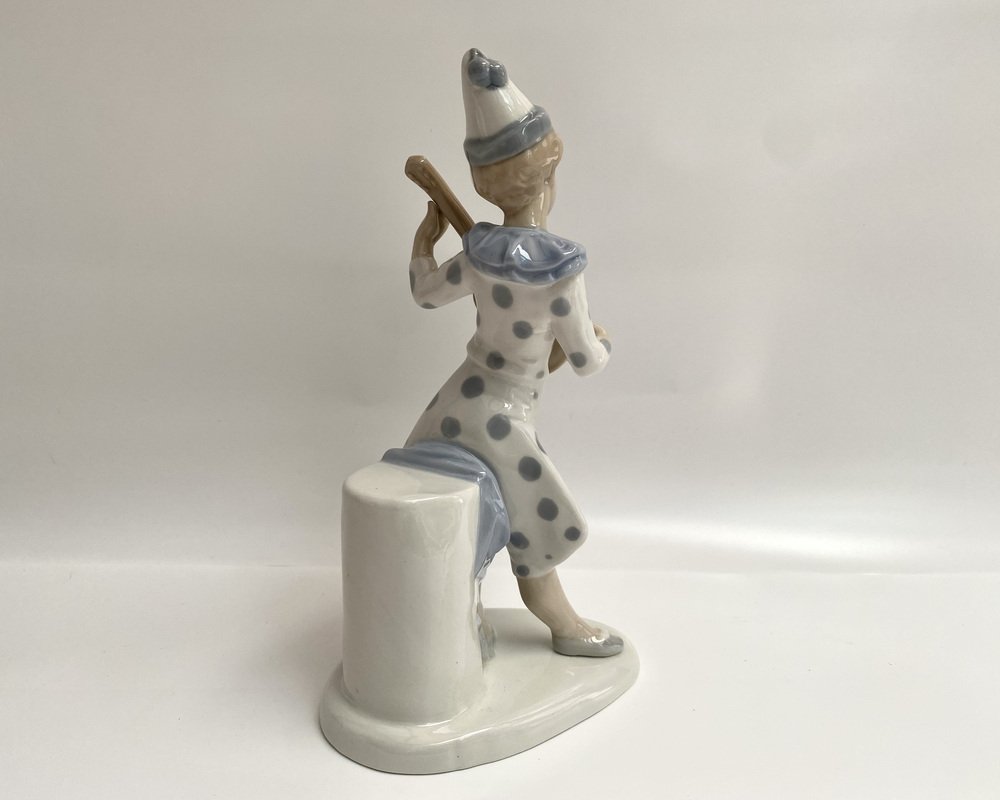 Vintage Porcelain Pierrot Figurine, 1970s for sale at Pamono