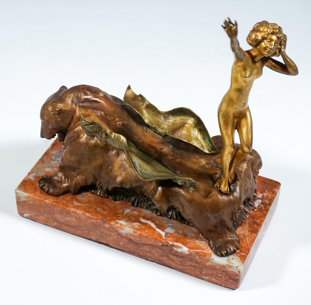 Viennese Mechanical Bronze Figurine by Carl Kauba, 1900s for sale at Pamono