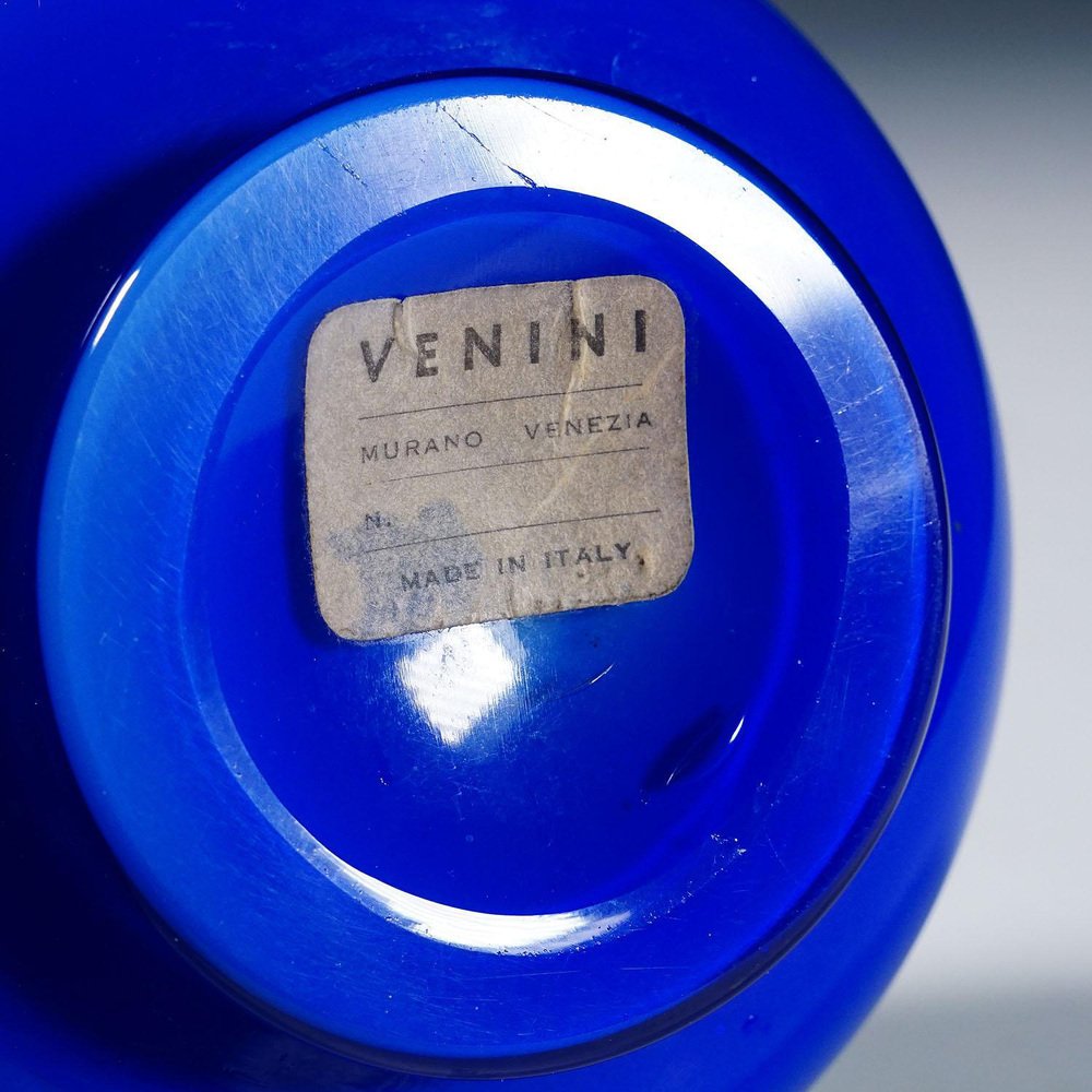 Art Glass Morandiana Bottle attributed to Gio Ponti for Venini Murano ...