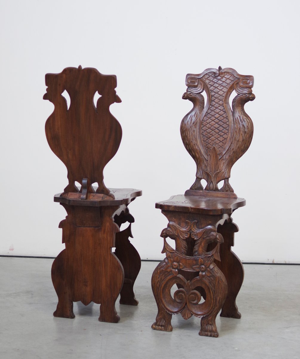 Set of Late 19th Century Hand-Carved Chairs Ornate Craftsmanship for ...