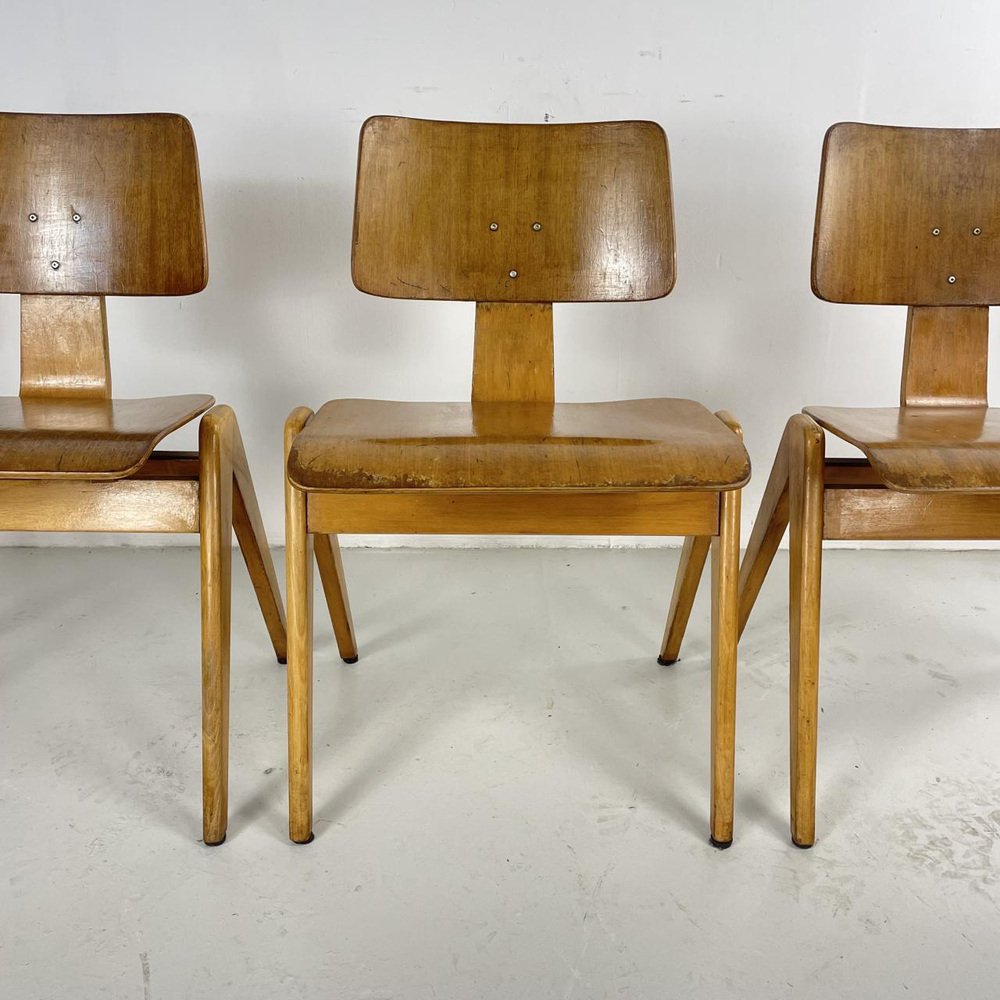 Vintage Chairs by Robin & Lucienne Day, 1950s, Set of 4 for sale at Pamono
