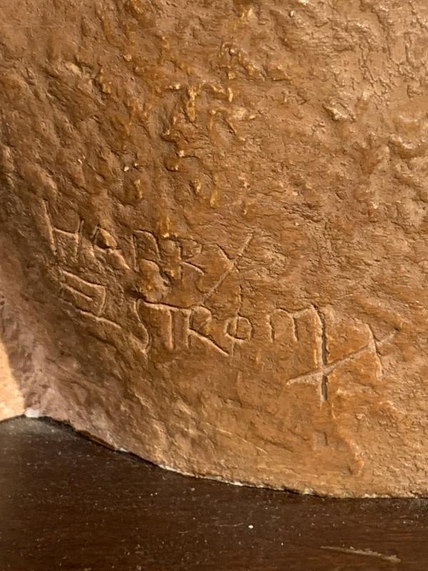 Art Deco Expressionist Sculpture Naked Woman Bust by Harry Elstrom ...