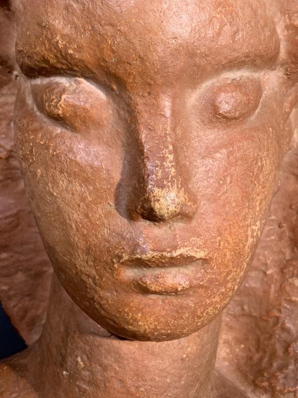 Art Deco Expressionist Sculpture Naked Woman Bust by Harry Elstrom ...