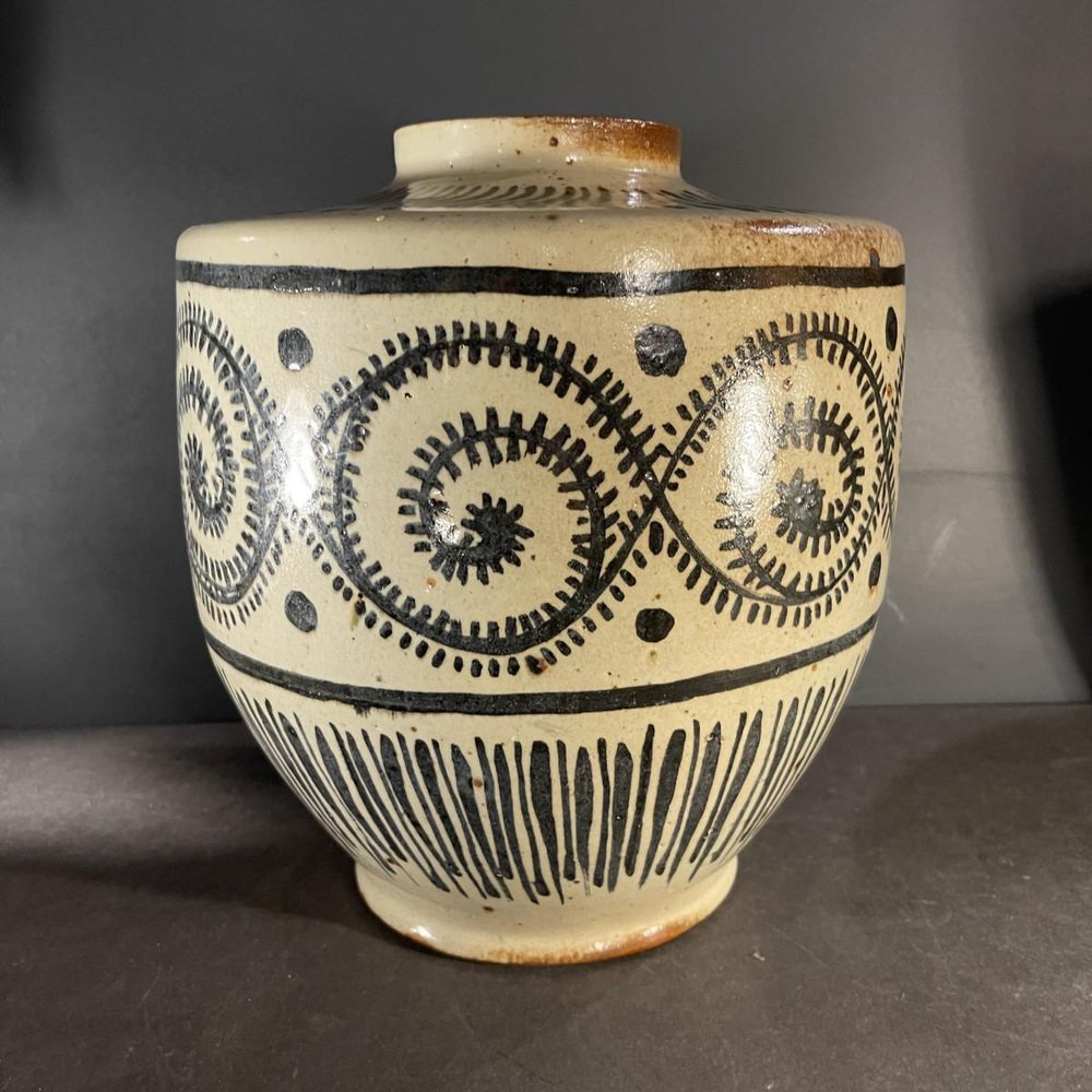 Large Ceramic Art Deco Vase by Pierre Paulus, 1930s for sale at Pamono