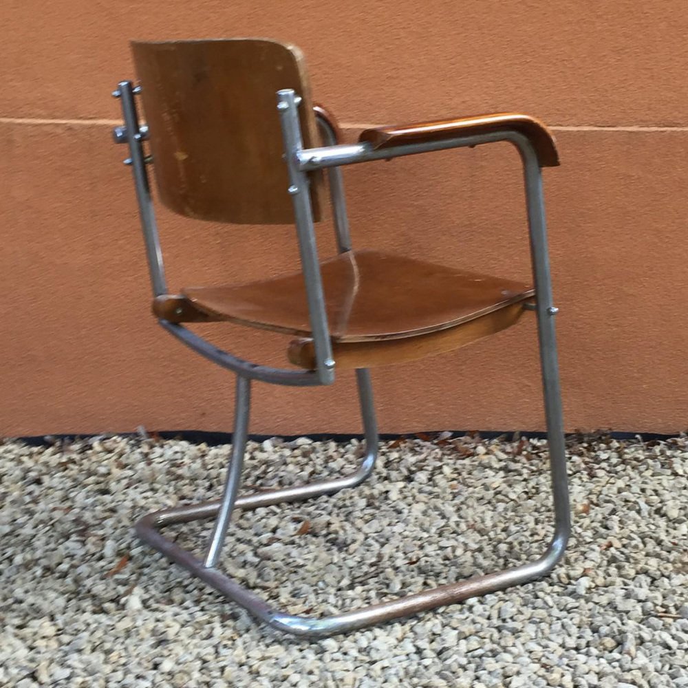 Modernist Armchair in the style of Marcel Breuer, 1930s for sale at Pamono