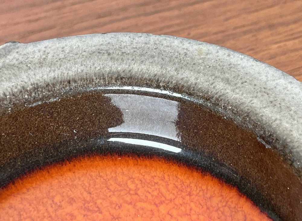 Mid-Century Modern Ceramic Fat Lava Bowl from Glit Pottery, 1960s for ...