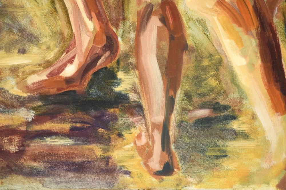 Josephine Tang, Nudes, 1970, Large Oil on Canvas for sale at Pamono