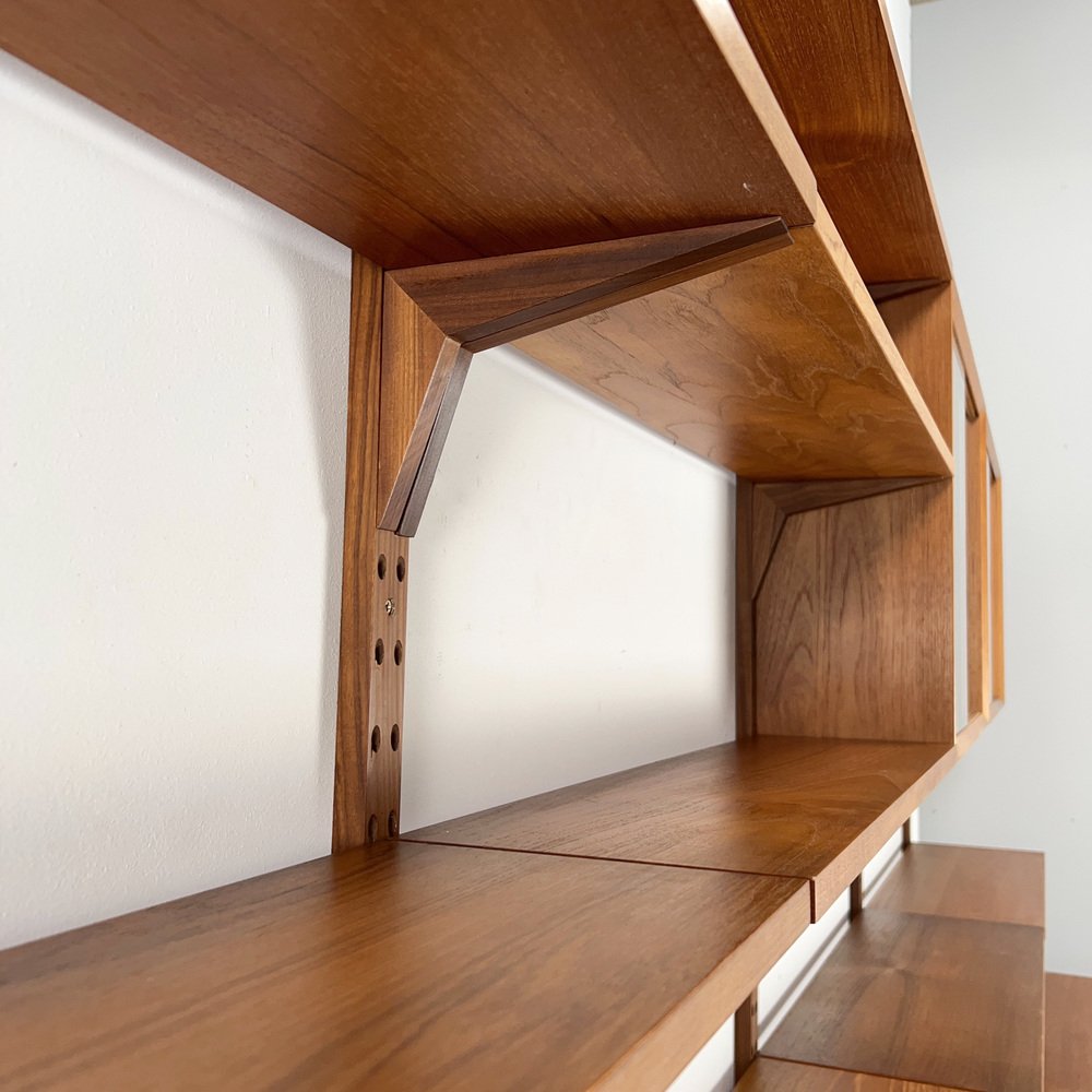 4-Row Teak Shelf by Poul Cadovius for Cado, Denmark, 1960s for sale at ...