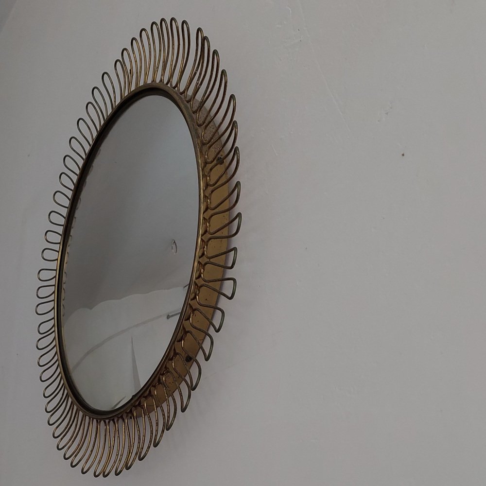 Round Concave Mirror attributed to Josef Frank, 1950s for sale at Pamono