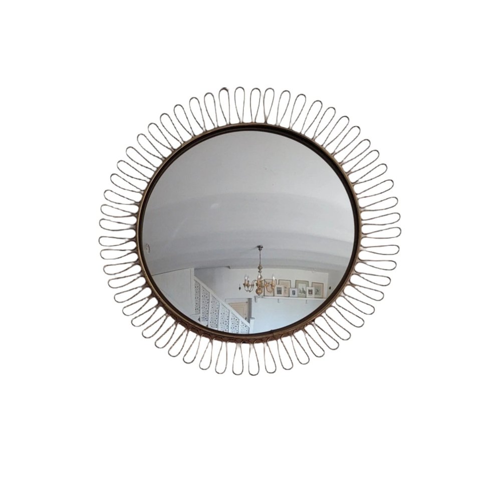 Round Concave Mirror attributed to Josef Frank, 1950s for sale at Pamono