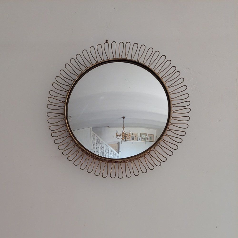 Round Concave Mirror attributed to Josef Frank, 1950s for sale at Pamono
