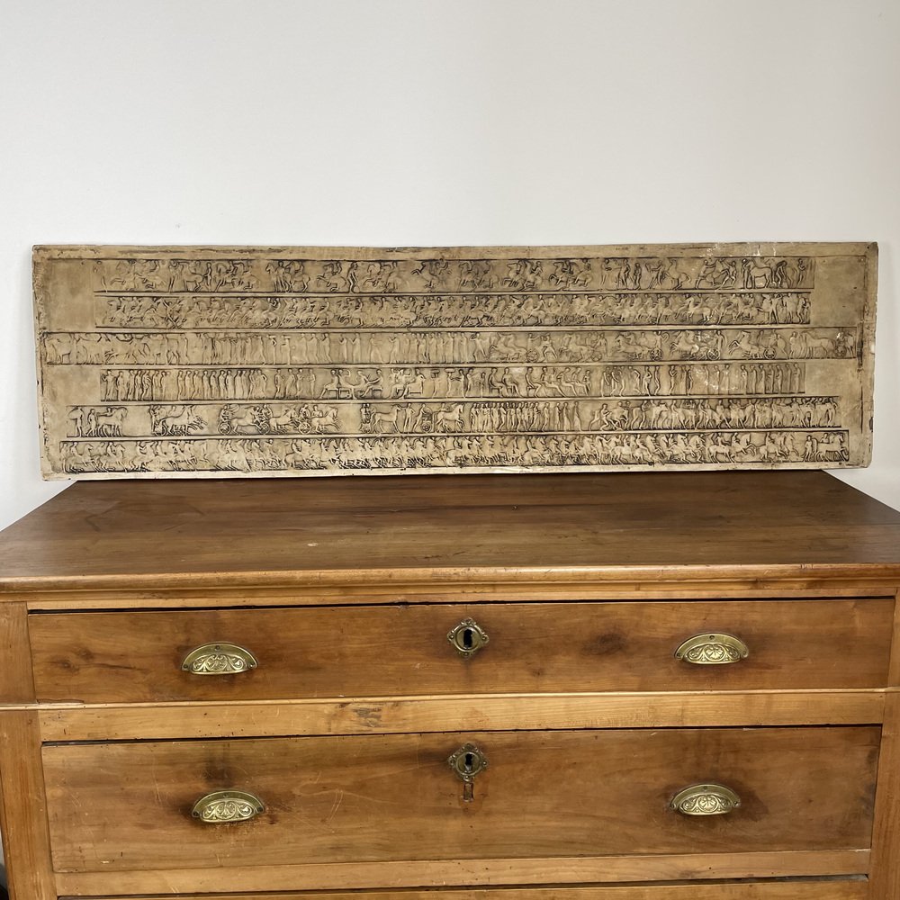 Greek Bas-Relief Frieze, 1800s, Stucco for sale at Pamono