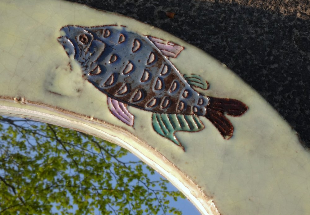 Belgian Ceramic Wall Mirror by Monique van Vinckenroy, 1950s for sale at Pamono