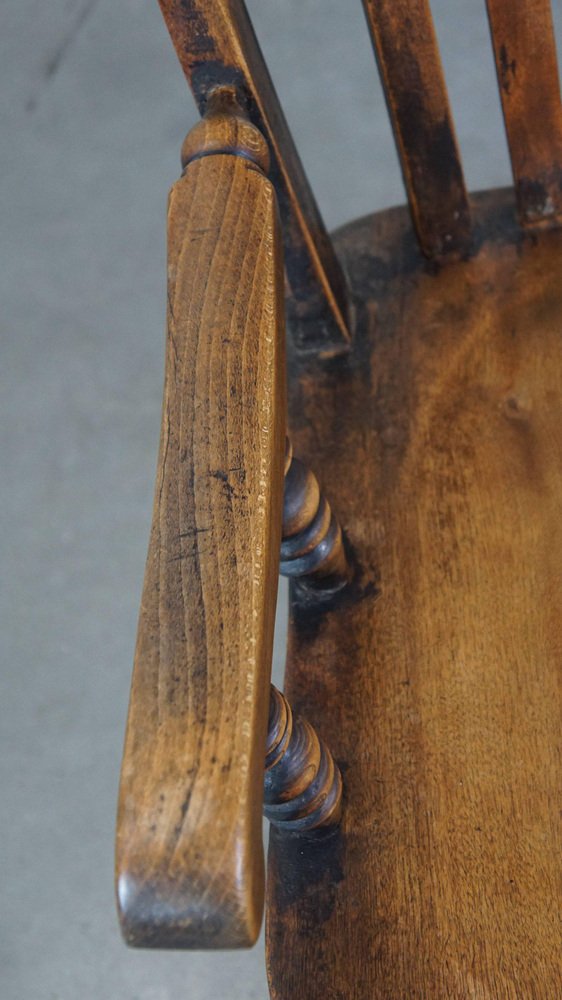 Antique English Windsor Rocking Chair for sale at Pamono