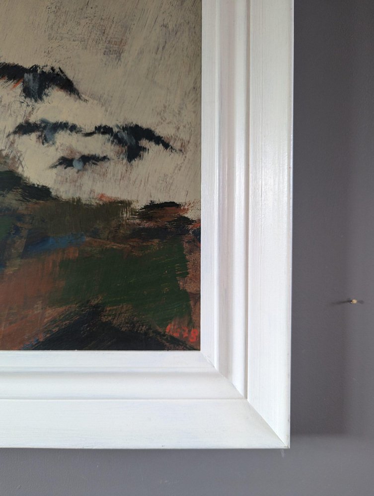 Flock in Flight, 1950s, Oil Painting, Framed for sale at Pamono