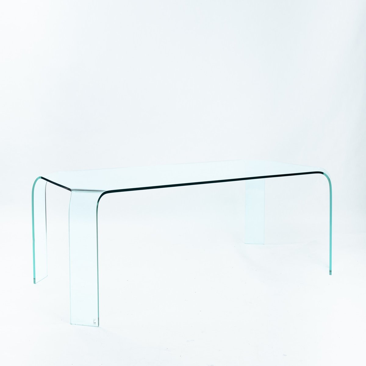 Fiam Glass Dining Table by Vittorio Livi, 1987 for sale at Pamono