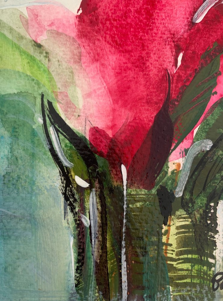 Bozena Lesiak, Tulips, Guazzo su carta, 2024 in vendita su Pamono