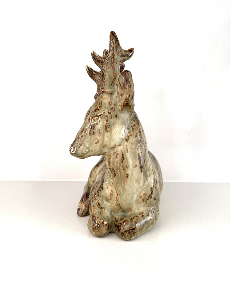 Cervo Figure by Knud Kjhn for Royal Copenhagen, 1940s for sale at Pamono