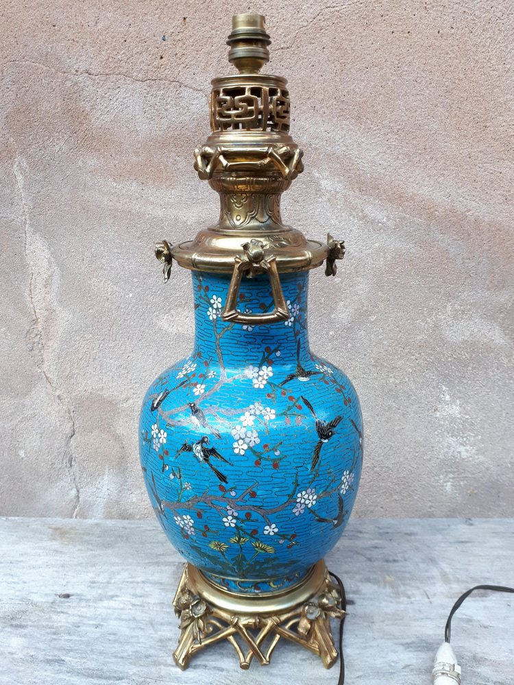 Chinese Cloisonné Enamel Vase, China, 19th Century for sale at Pamono
