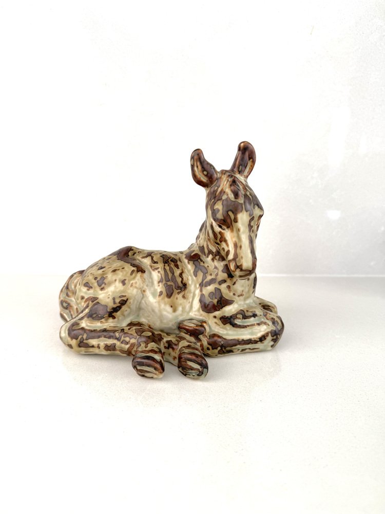 Asinello Figure by Knud Kjhn for Royal Copenhagen, 1940s for sale at Pamono