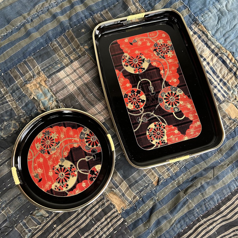 Vintage Japanese Obon Tea Ceremony Trays, 1980s, Set of 2 for sale at ...