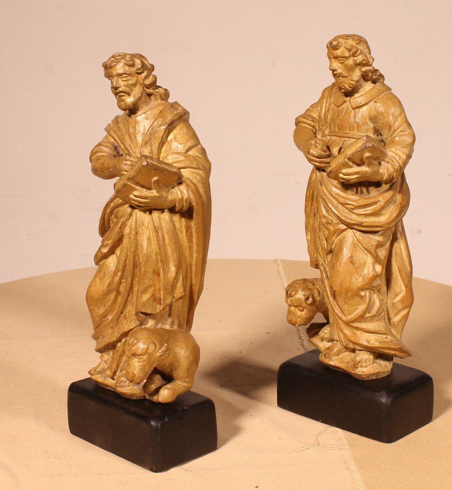 Venetian Artist, Statues of Saint Mark, 16th Century, Walnut, Set of 2 ...
