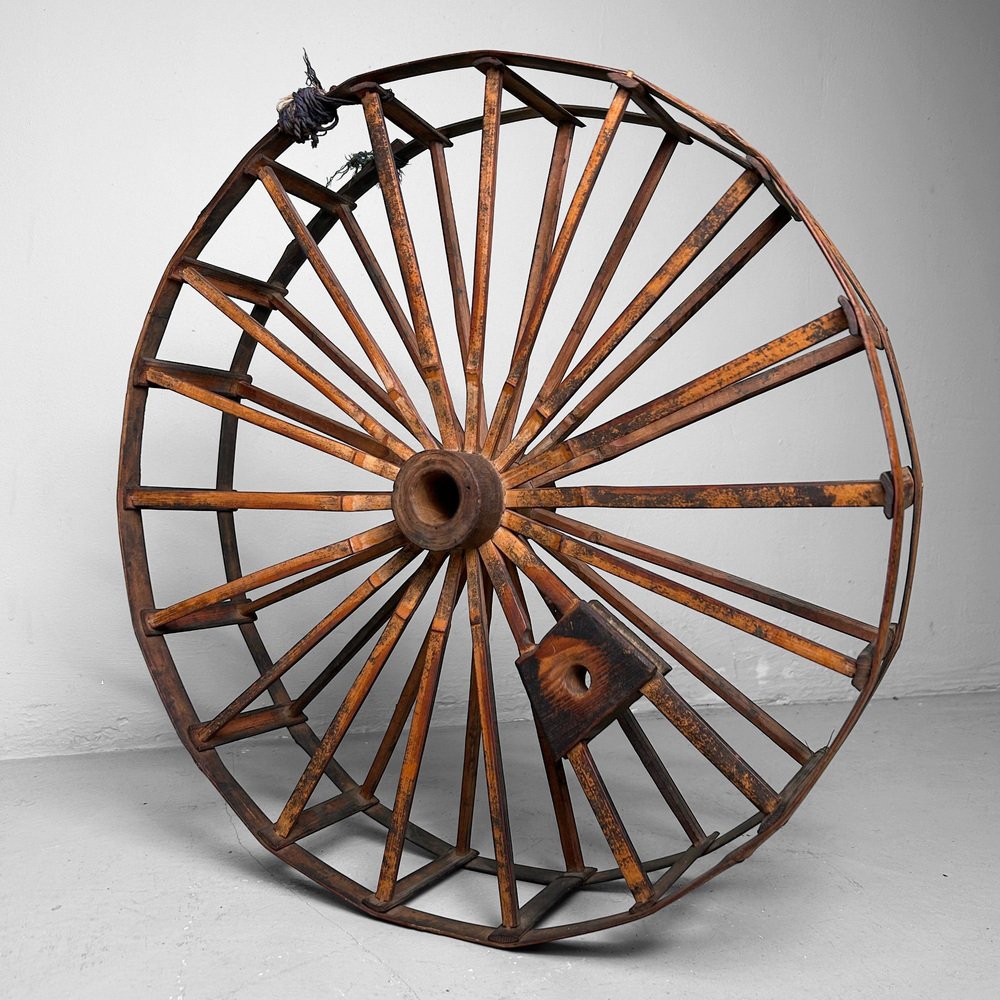 Antique Itomaki Bobbin Spinning Wheel in Bamboo and Silk, 1900s for ...
