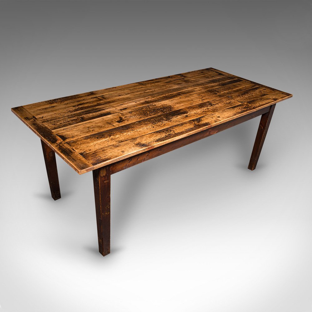 Antique Six-Seater Country House Dining Table, 1900 for sale at Pamono
