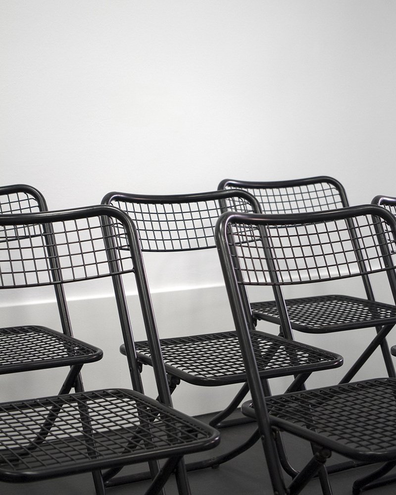 Industrial Folding Garden Chairs by Federico Giner, Spain, 1970s, Set ...