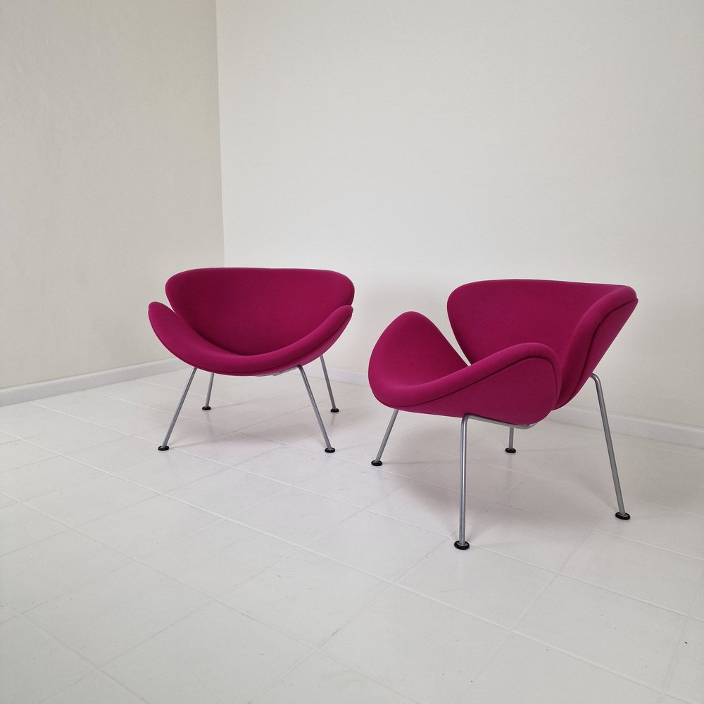 Orange Slice Chairs by Pierre Paulin for Artifort, 1990s, Set of 2 for ...