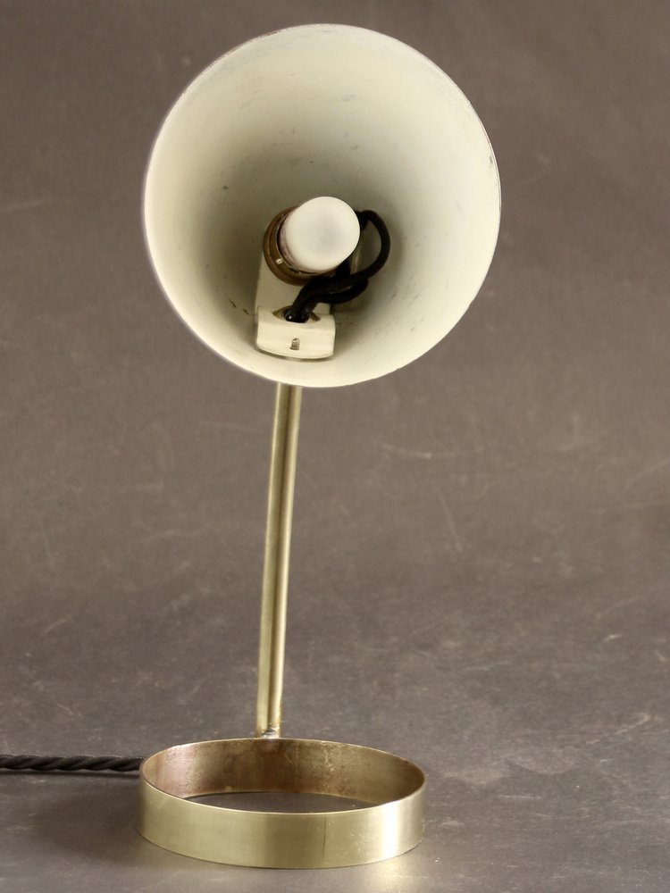 Adjustable Brass Table Lamp by Jacques Biny for Luminalité, 1950s for ...