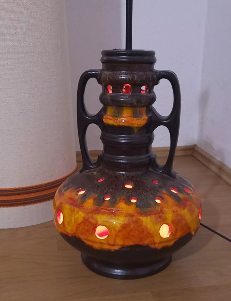 German Fat Lava Pottery Floor Lamp by Richard Essig, 1970s for sale at ...