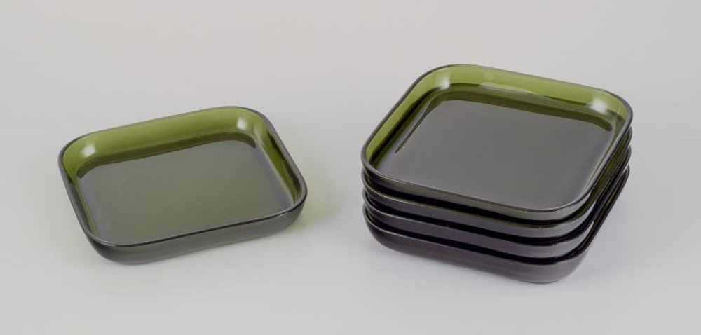 Swedish Plates in Art Glass by Josef Frank for Svenskt Tenn, 1960s, Set ...