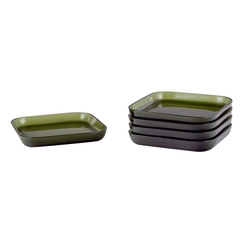 Swedish Plates in Art Glass by Josef Frank for Svenskt Tenn, 1960s, Set ...