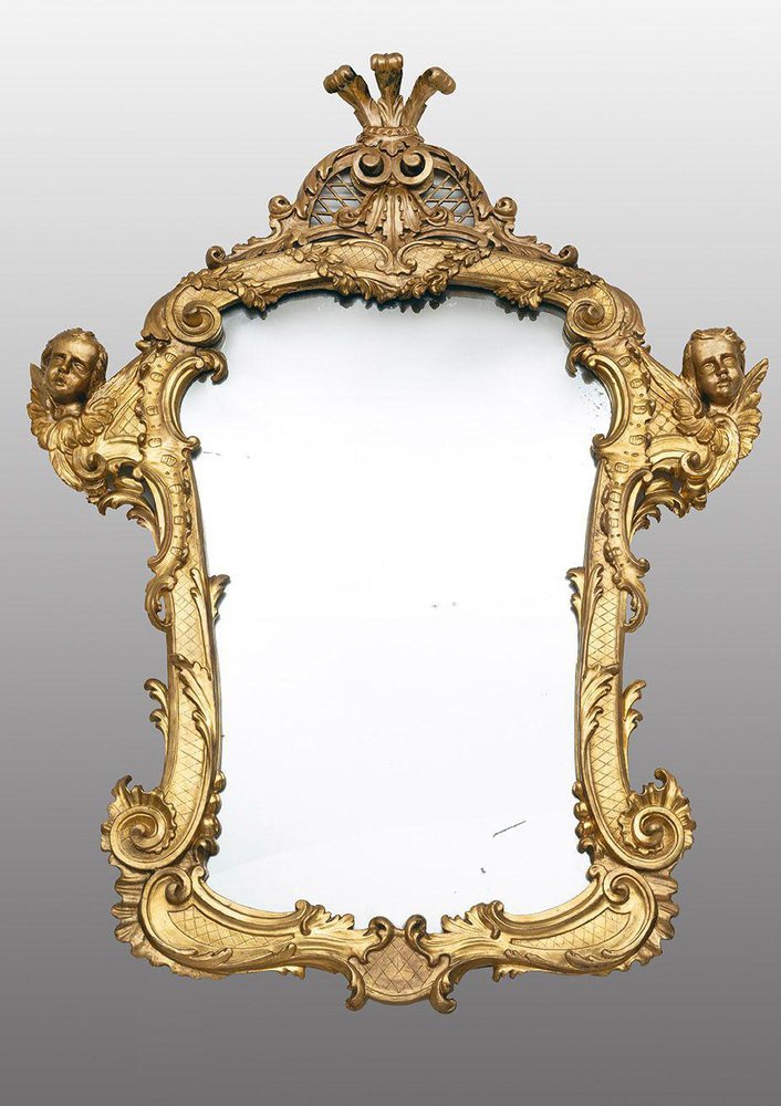 Antique Mirror in Gilded and Carved Wood, Rome, 18th Century for sale ...