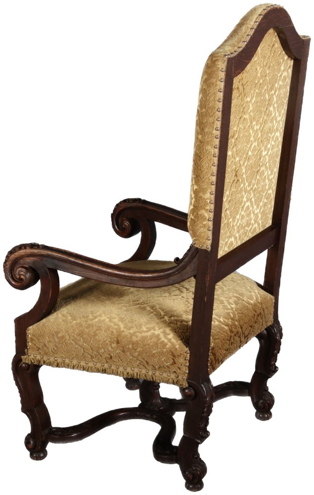Antique Baroque Chair in Oak, 1800 for sale at Pamono