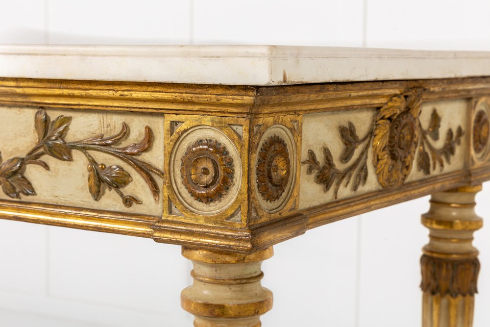 19th Century Italian Gilt Console Table for sale at Pamono