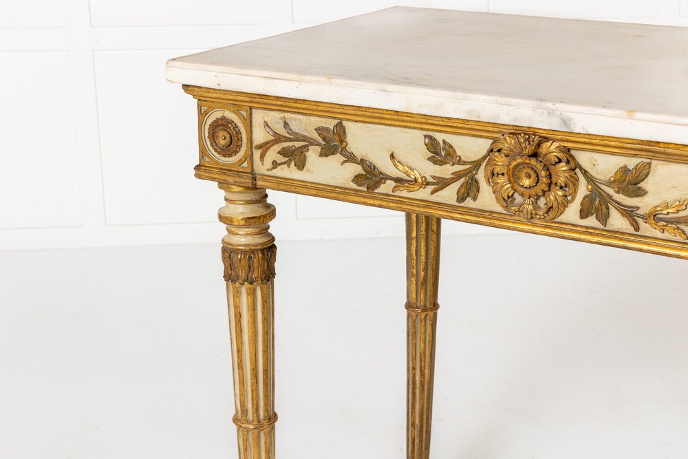 19th Century Italian Gilt Console Table for sale at Pamono