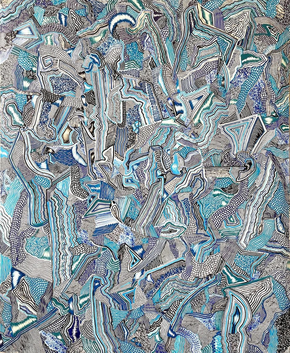 David Paul Kay, Aquamarine, 2025, Ink on Paper for sale at Pamono