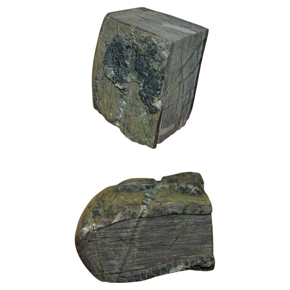 Carved Stone Library Book, 1900s for sale at Pamono