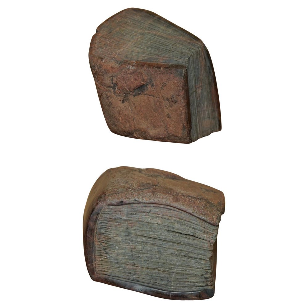 Carved Stone Library Book, 1900s for sale at Pamono