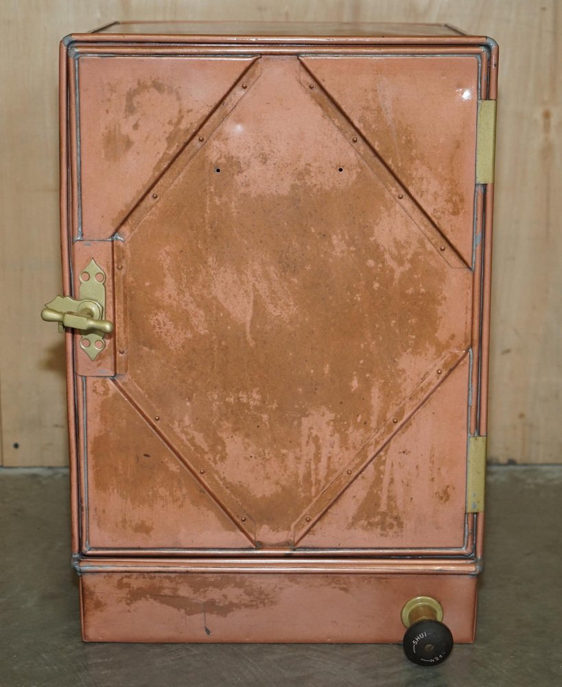 Copper & Brass Fridge Cabinet for sale at Pamono